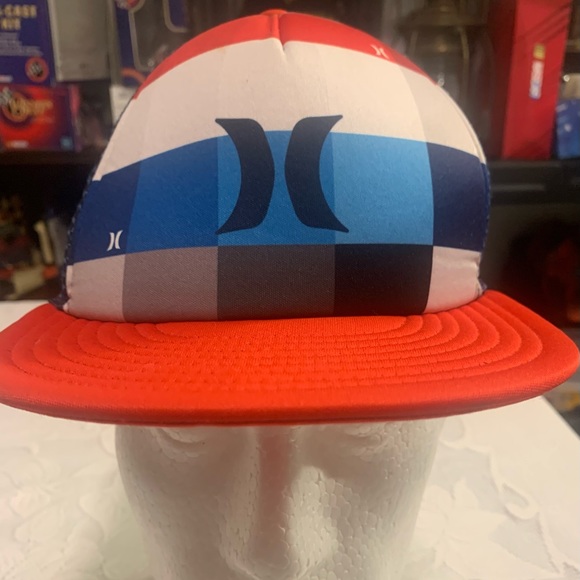 Hurley | Accessories | Hurley Red White And Blue Squares Snapback ...